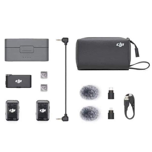 DJI Mic 2 Wireless Microphone Kit - (2 TX + 1 RX + Charging Case ...