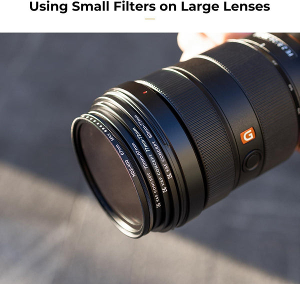 K&F CONCEPT 18 PIECES FILTER RING ADAPTER SET, CAMERA LENS FILTER METAL ...